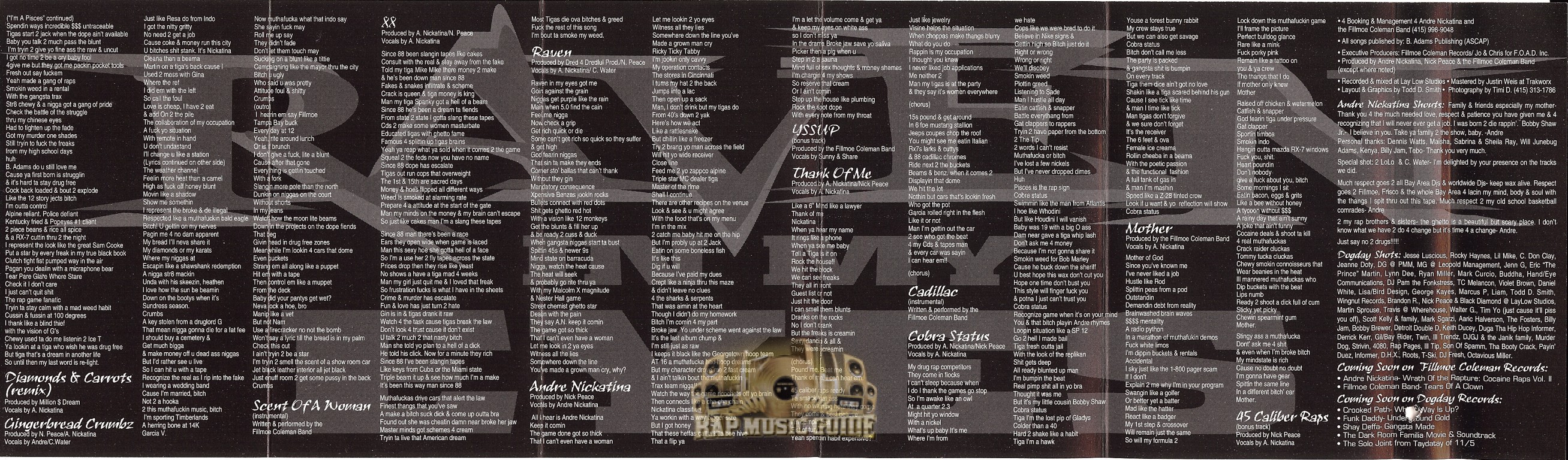 Andre Nickatina - Raven In My Eyes: Cassette Tape | Rap Music Guide Andre Nickatina - Raven In My Eyes: Cassette Tape | Rap Music Guide